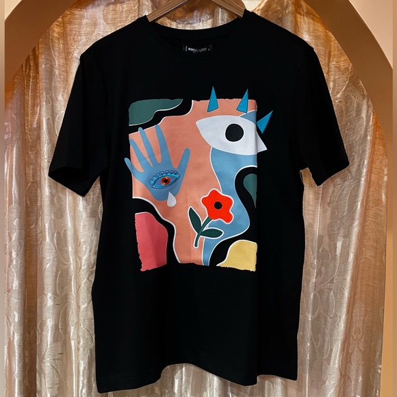 Roku | Tops | Nwt Roku Studio Evil Eye Palm Tree Boxy Tee Shirt | Poshmark